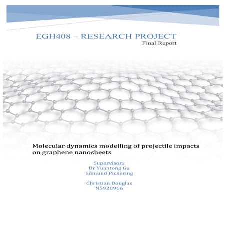 Molecular dynamics modelling of projectile impacts on 2D graphene ...