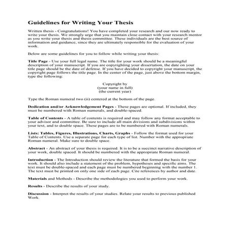 Results And Discussion Thesis Sample