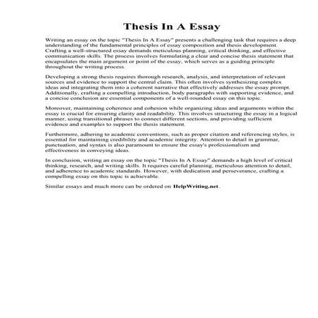 Thesis In A Essay. 016 Essay Example Thesis Statement For Narrative An ...
