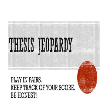 Thesis Slideshow Game | PDF