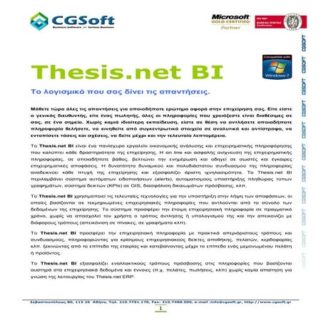 Thesis.Net BI | PDF