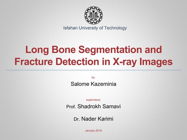 Master Thesis Long Bone Segmentation And Fracture Detection In X Ray
