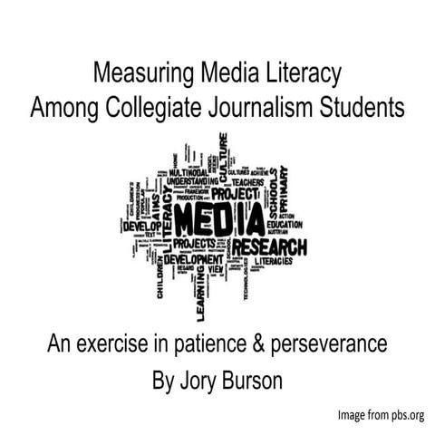 Media Literacy Research Presentation | PPTX | Undergraduate Education ...
