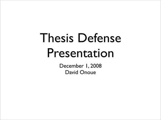 Msc Thesis - Presentation | PPT