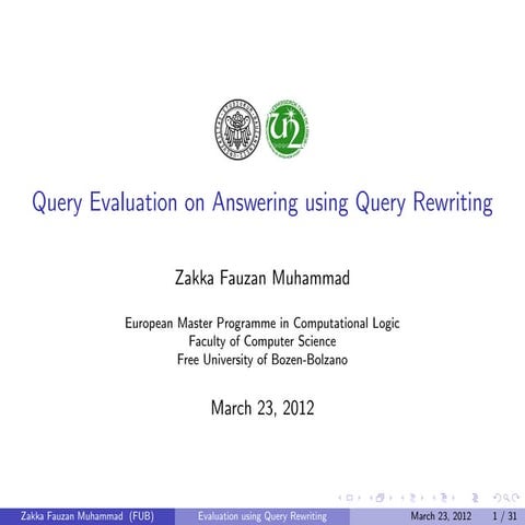 Thesis presentation | PDF | Databases | Computer Software and Applications