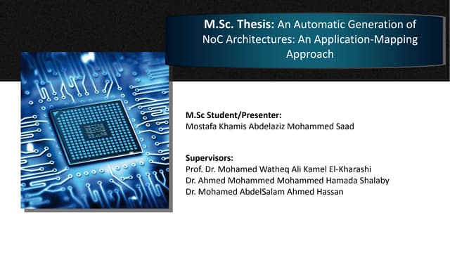 An Automatic Generation Of Noc Architectures An Application Mapping