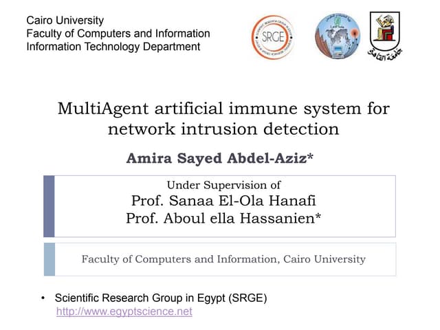 Multiagent Artificial Immune System For Network Intrusion Detection Ppt