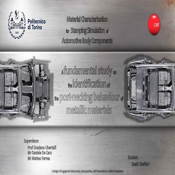 The identification of the post necking behaviour of metallic materials ...