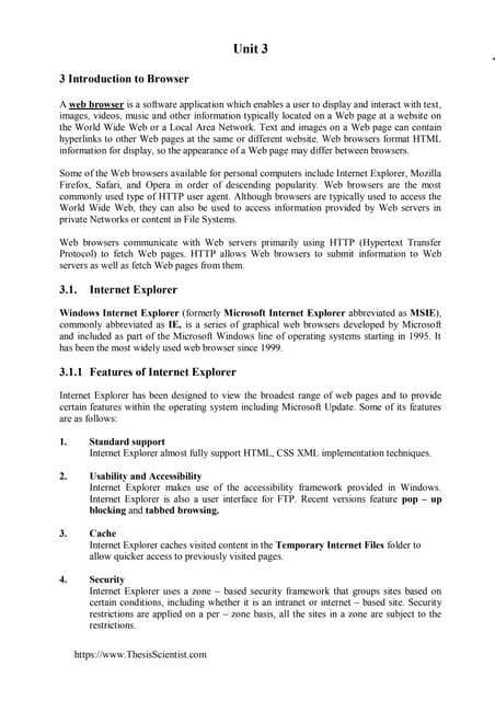 Presentation on web browser | PPTX | Browsers | Computer Software and Applications