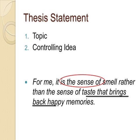 Thesis statement | PPT