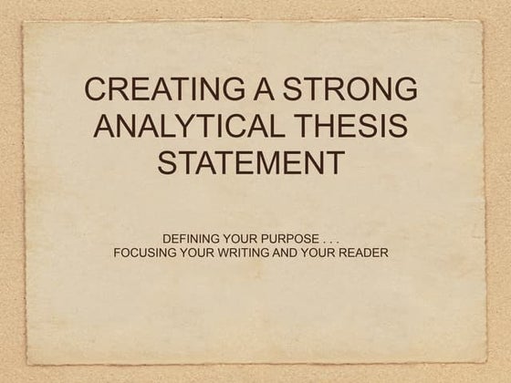 Thesis statement | PPT