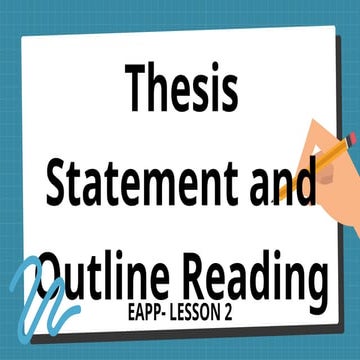 Thesis Statement and Outlining a Reading Text | PPTX