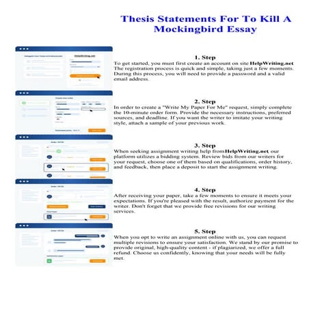 Thesis Statements For To Kill A Mockingbird Essay | PDF