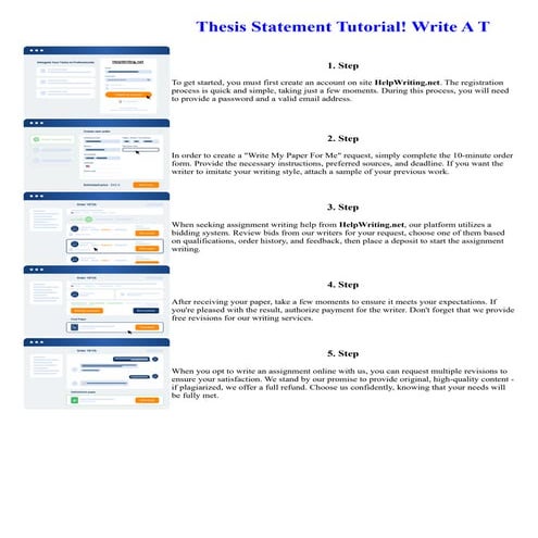Thesis Statement Tutorial Write A T | PDF