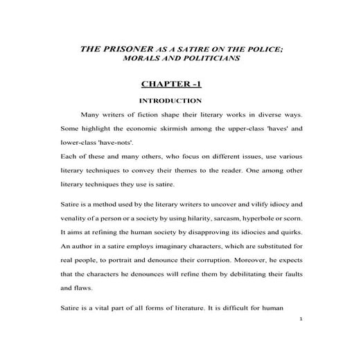 Thesis "The Prisoner by Omer Shahid Hamid" | PDF