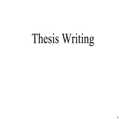 Thesis Writing Tips for College Students | PPT