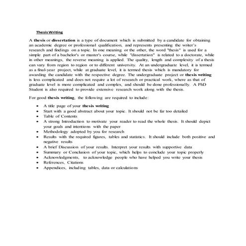 Thesis writing | DOCX