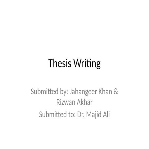 Thesis_Writing_Presentation 9f research methodology | PPTX