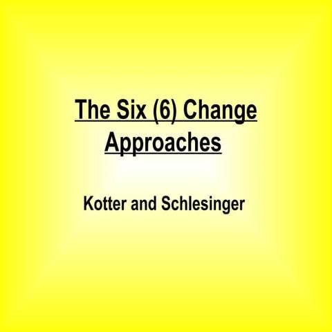 The Six (6) Change Approaches | PPT