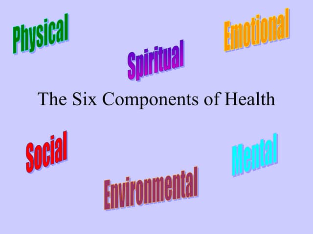 The Six Components of Health | PPT