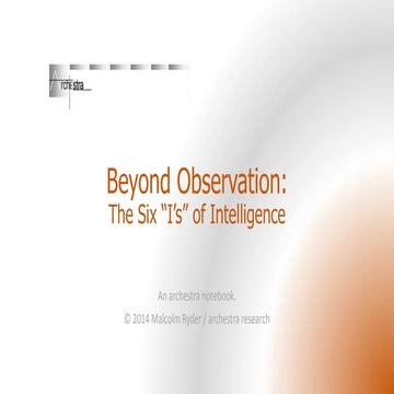 Beyond Observation: The Six Kinds of Intelligence | PPT