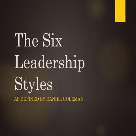 The Six Leadership Styles | PPTX