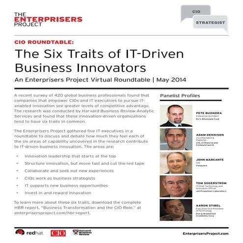 THE SIX TRAITS OF IT-DRIVEN BUSINESS INNOVATORS- Does Your Organization ...