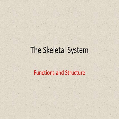The skeletal system | PPTX