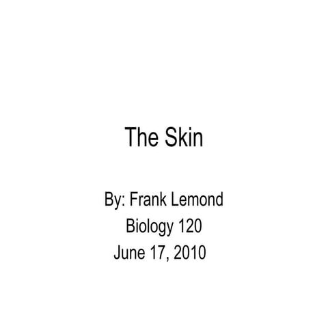 The skin | PPT