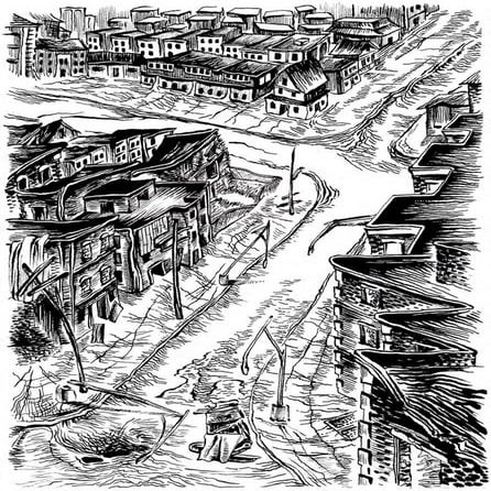 The Slums | PDF | Drawing and Sketching | Arts and Crafts