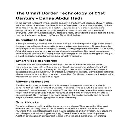 The Smart Border Technology of 21st Century - Bahaa Abdul Hadi.pdf