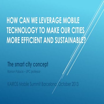 Comarch Smart City concept: How to design and build a Smart City | PDF