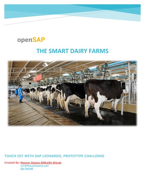 Happy Cow Creamery Raises Product Shelf-Life with Smart Farming | PPTX
