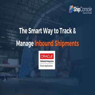 The Smart Way to Track & Manage Inbound Shipments | PDF