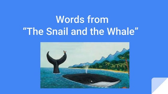 The Snail and the Whale - worksheet 2 | PDF