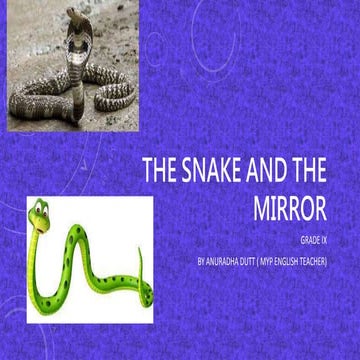 The snake and the mirror gix | PPTX