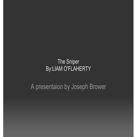 The Sniper By Liam O Flaherty | PDF