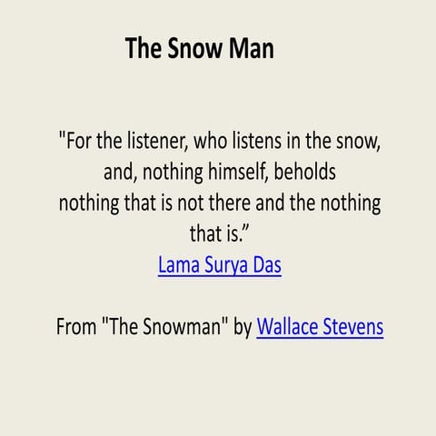 The snow man | PPTX