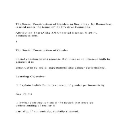 The Social Construction of Gender, in Sociology by Boundless,.docx