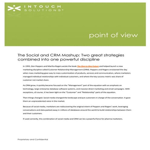 The Social-CRM mashup: two great strategies combined into one powerful ...