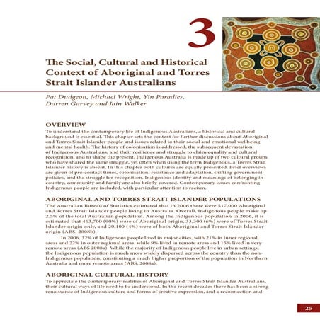 The social, cultural and historical context od aboriginal and torres ...