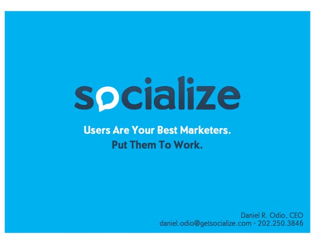 Introducing Socialize | PPTX