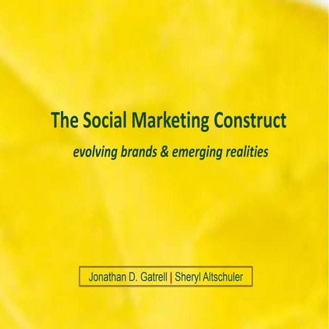 The Social Marketing Construct | PDF