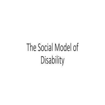 The Social Model of Disability.pptx ttkl | PPTX