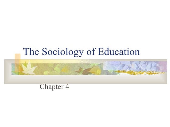 The role of education | PPT