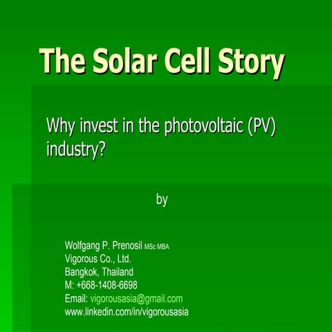 The Solar Cell Story_032008 | PPT