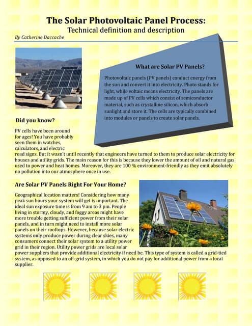 Solar on grid application ppt | PPTX
