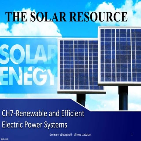 The solar resource abbasgholi | PPT | Free Download