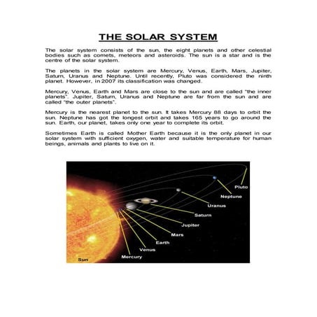 The solar system. reading | DOC