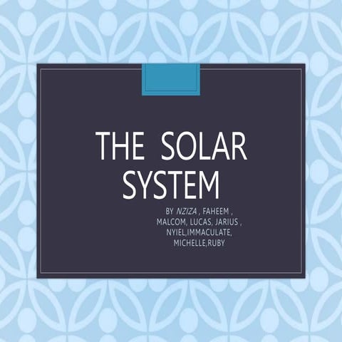 The planets in the solar system | PPT